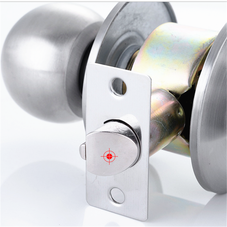 Steel spherical knob door lock
