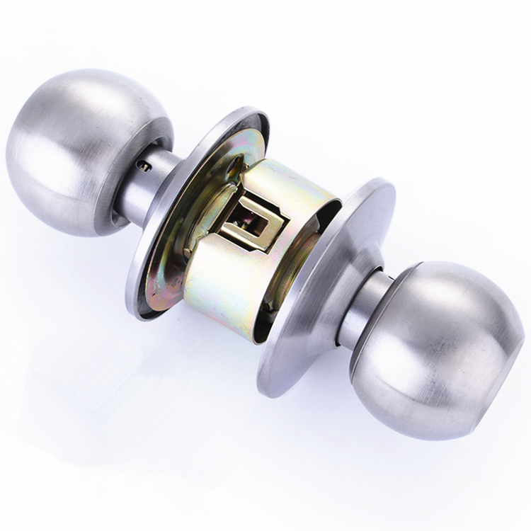 Steel spherical knob door lock